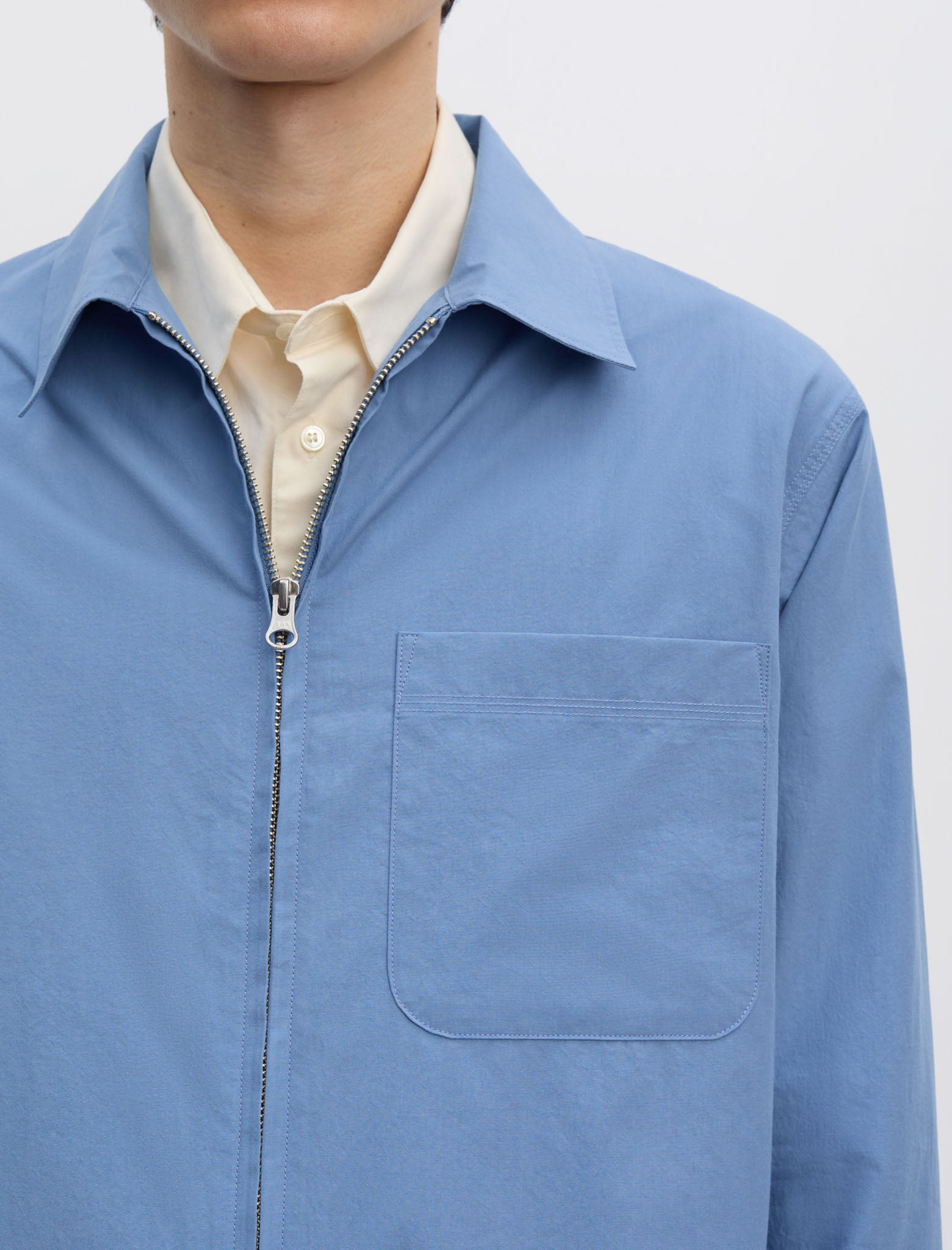ANOTHER Zip Shirt 1.0 JPN, Ocean Blue - ANOTHER ASPECT